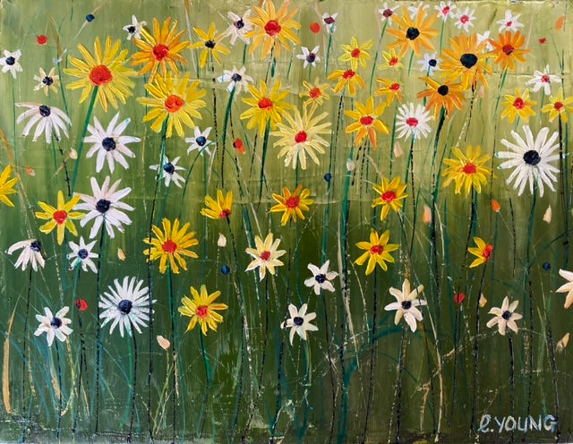 FRESH FLOWERS - SOLD- – Corinne Young's Art